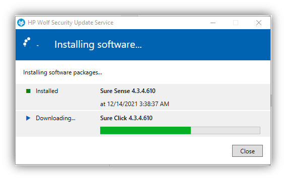 How to install HP Wolf Pro Security