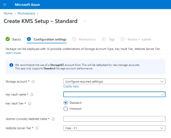 HP Sure Admin KMS Deployment from Azure Marketplace