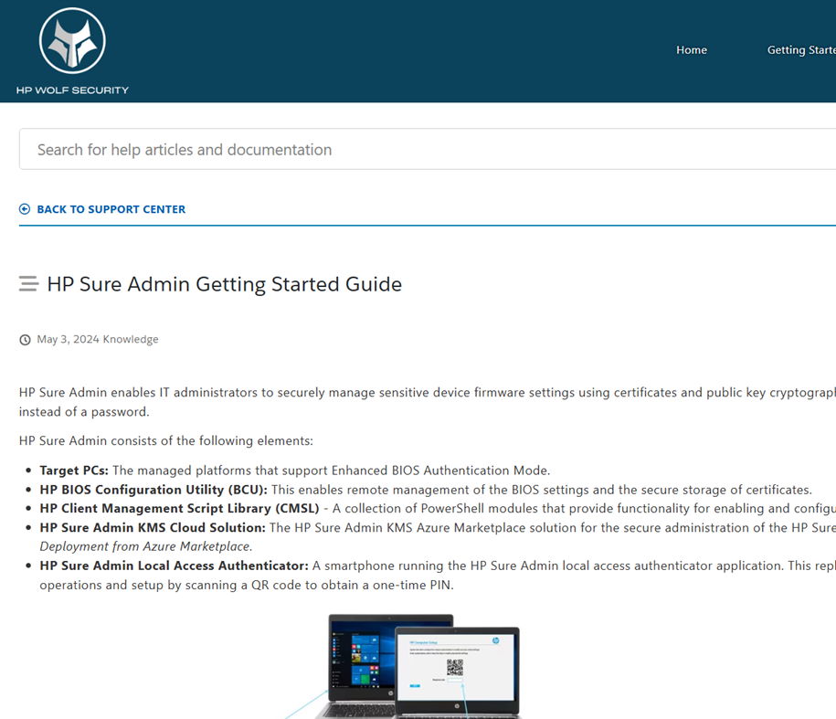 HP Sure Admin KMS Deployment from Azure Marketplace