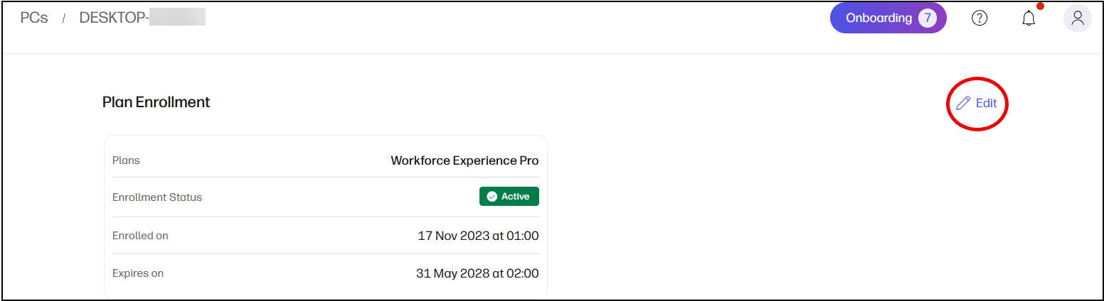 Protect & Trace: Changing Plan for Enrolled Devices
