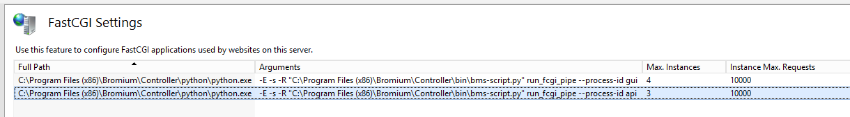 Sure Controller - Advanced IIS Threads Settings for FastCGI