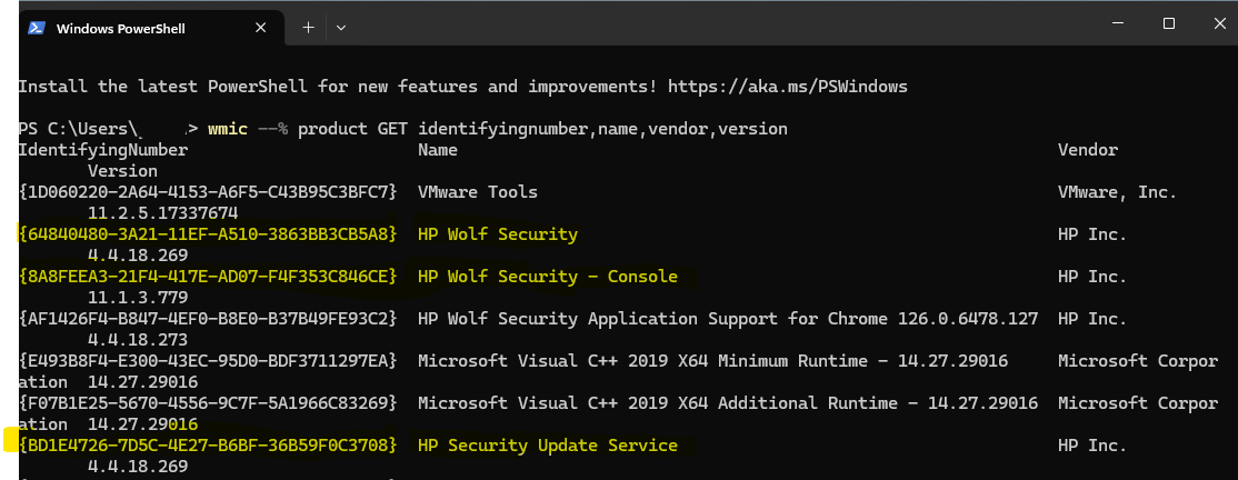 How to uninstall HP Wolf Pro Security